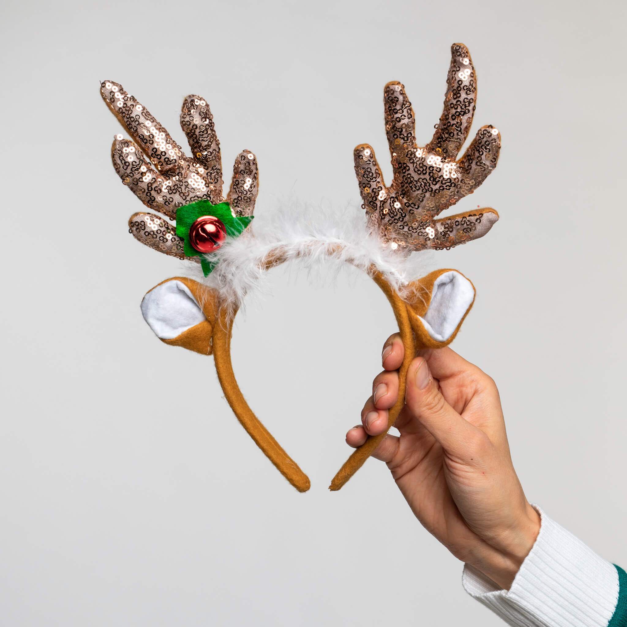 Rendier Pailletten Rendier Gewei – SillySanta.nl
